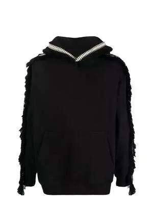 RITOS Embroidered Cotton Hoodie - Black
