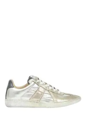 MAISON MARGIELA Metallic Leather Low-top Sneakers - Gold