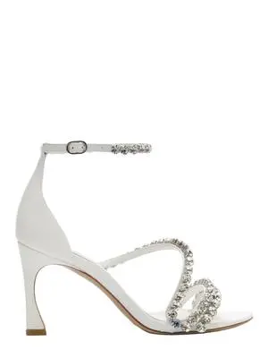 ALEXANDRE BIRMAN 85mm Crystal-embellished Sandals - White