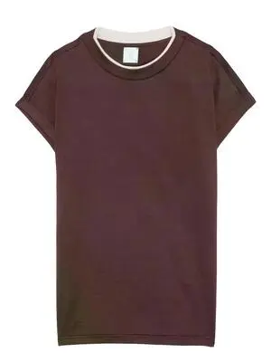 Eleventy Crew-neck Cotton T-shirt - Purple