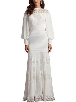 Tadashi Shoji Blouson Sleeve Gown - Ivory