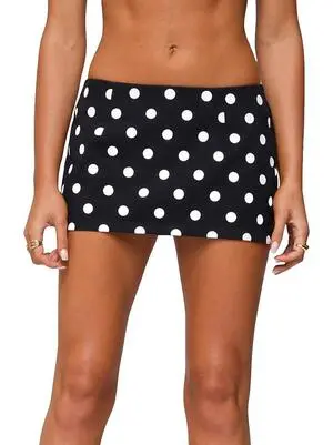 EDIKTED Noreen Polka Dot Mini Skort - Black And White