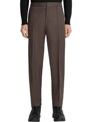 Zegna 15milmil15 Wool, Silk & Cashmere Pants - Dark Brown
