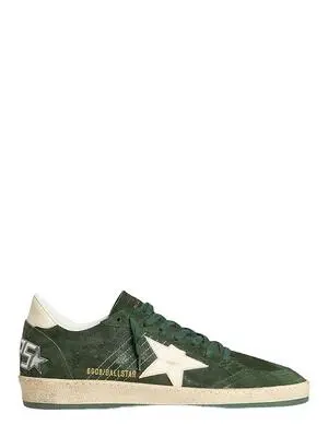 GOLDEN GOOSE Ballstar Suede Upper Sneakers - Dark Green