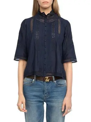 Zadig&Voltaire Tanos Tomboy Shirt - Encre