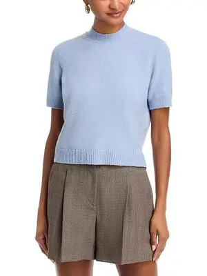 French Connection Vhari Knit Mock Neck Top Moonmist