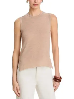 Majestic Filatures Crewneck Sleeveless Top - Cord Chine