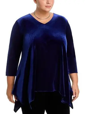 Caroline Rose Swing Velvet Tunic - Deep Sapphire