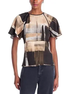 BOSS Bivalia Blouse - Painted Basalt Print