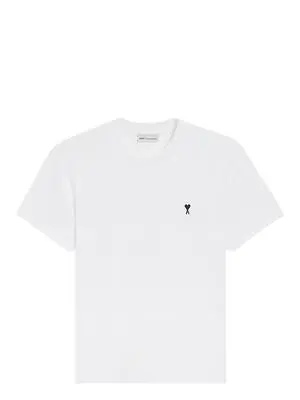 Ami Adc Short Sleeve Logo Tee - White