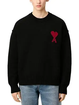 Ami ADC Crewneck Sweater Black/red