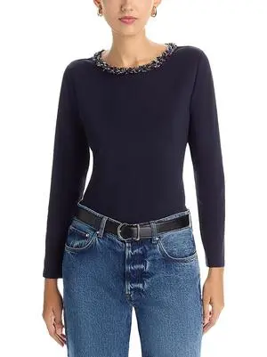 Kobi Halperin Mara Knit Top - Navy