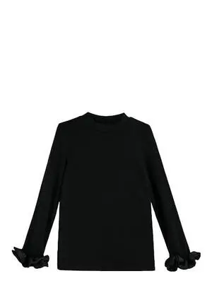 TULLEEN Structured Button-Up Shirt Black