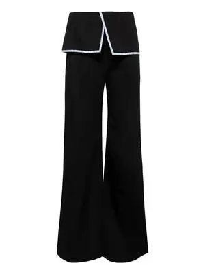 BESFXXK Check-pattern Straight-leg Trousers - Black