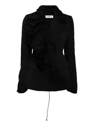 BESFXXK Draped Double-Breasted Blazer