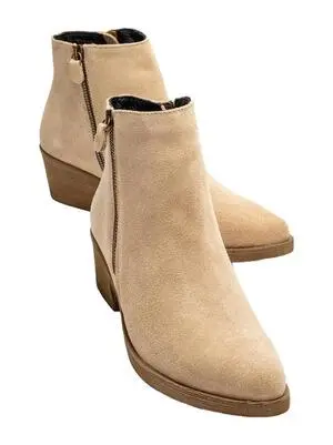 FOREVER & ALWAYS SHOES Jayer Leather Double-Zip Block Heel Boots