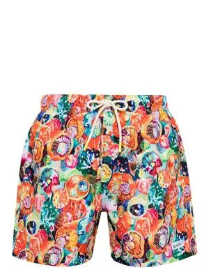 BOARDIES Abstract-print Swim Shorts - Multicolour