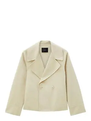 JOSEPH Wool And Silk-Blend Double-Breasted Jacket Affogato