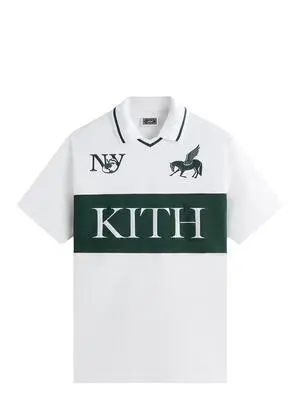 Kith Pique Short Sleeve Tap In Soccer Polo - White