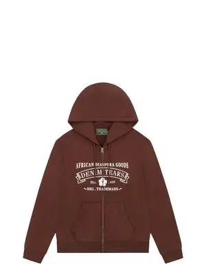 DENIM TEARS Adg Zip Hoodie - Brown