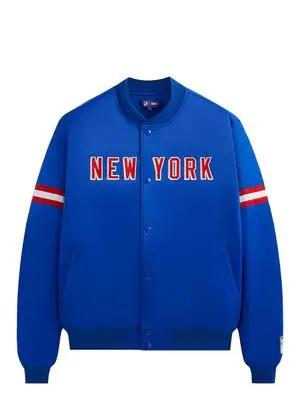 Kith For The New York Rangers Satin Bomber Jacket - Blue