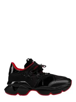 CHRISTIAN LOUBOUTIN Red Runner Sneakers - Black