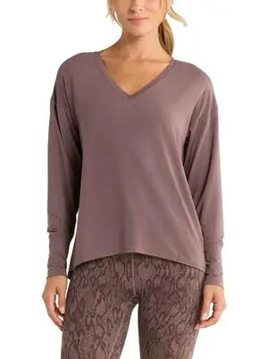 Zella Long Sleeve T-shirt - Grey Plum