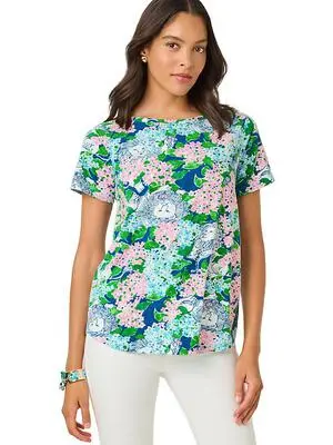LILLY PULITZER Key West Top Starlight Navy Lydia The Lion