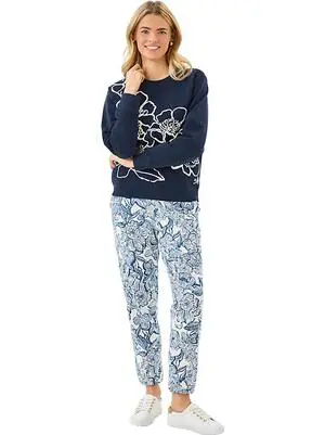 Lilly Pulitzer Silvie Terry Jogger - Coconut Unforgettable