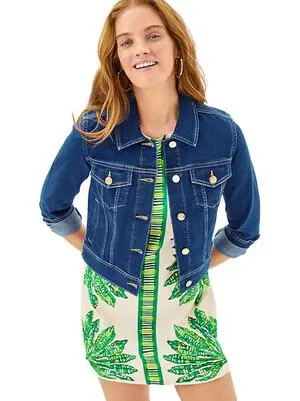 Lilly Pulitzer Button-front Denim Jacket - Medium Wash