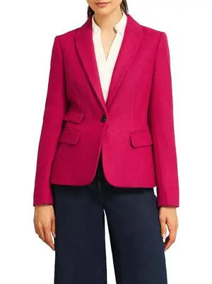 HOBBS LONDON Clare Wool Jacket - Bright Pink