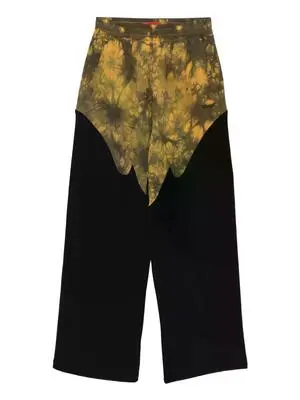 KUSIKOHC Rider Tie-dye Panel Sweatpants - Black