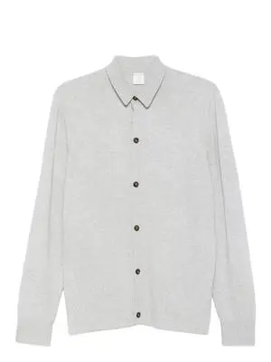 Eleventy Button-down Wool Shirt - Grey
