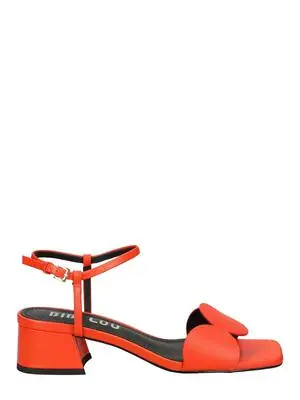 BIBI LOU Block-heel Heeled Sandals With Round Embellishments - Red
