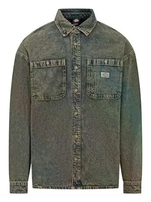 Dickies Distressed Denim Shirt - Blue