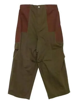 PERKS AND MINI Contrast-panel Trousers - Green