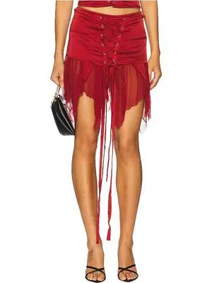 AMOR MIA Metamorphosis Mini Skirt Red