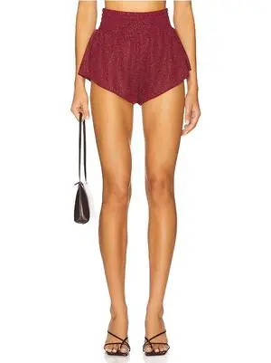 Oseree Lumiere Shorts - Burgundy
