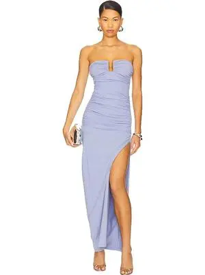 Susana Monaco Angle Wire Strapless Gathered Dress - Frosty