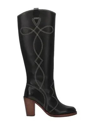 Frye Corinne Tall Deco Stitch Boots - Black
