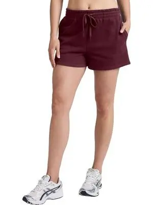 Beyond Yoga Luxe Fleece Sweat Shorts - Dark Cherry