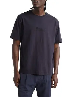Herno Logo Cotton Jersey T-shirt - Blue Navy