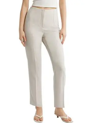 OPEN EDIT Icon High-waist Ankle Cigarette Pants - Beige Pumice