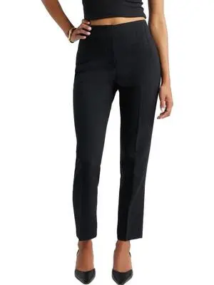 OPEN EDIT Icon High-waist Ankle Cigarette Pants - Black