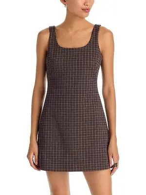 Theory Scoop Neck Mini Dress - Palomino Multi