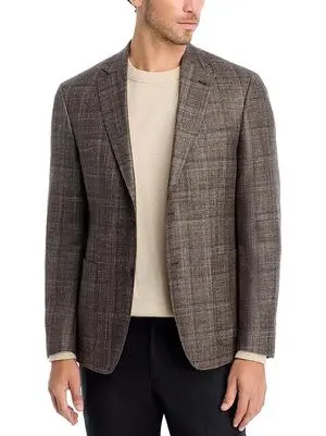 Bloomingdale'S Loro Piana Wool, Silk & Cashmere Plaid Sport Coat - Light Brown