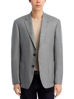 Bloomingdale'S Melange Solid Unstructured Regular Fit Sport Coat - Grey