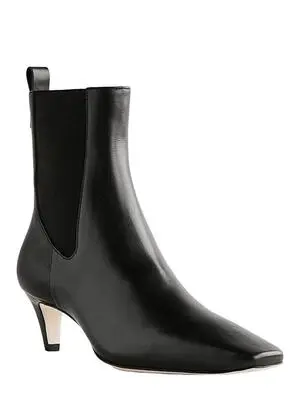 REFORMATION Roberta Ankle Boots Black Leather