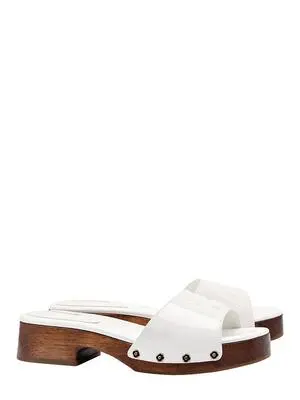 Larroude Zuzi Mule Sandals White