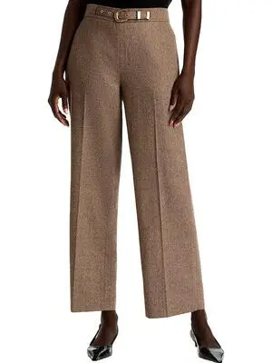 Elie Tahari The Brianne Belted Trousers - French Beige